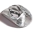 Glitter Mirror Disco Cowboy Hat DJs Hat Stunning Disco Balls Hat Cowboy ...