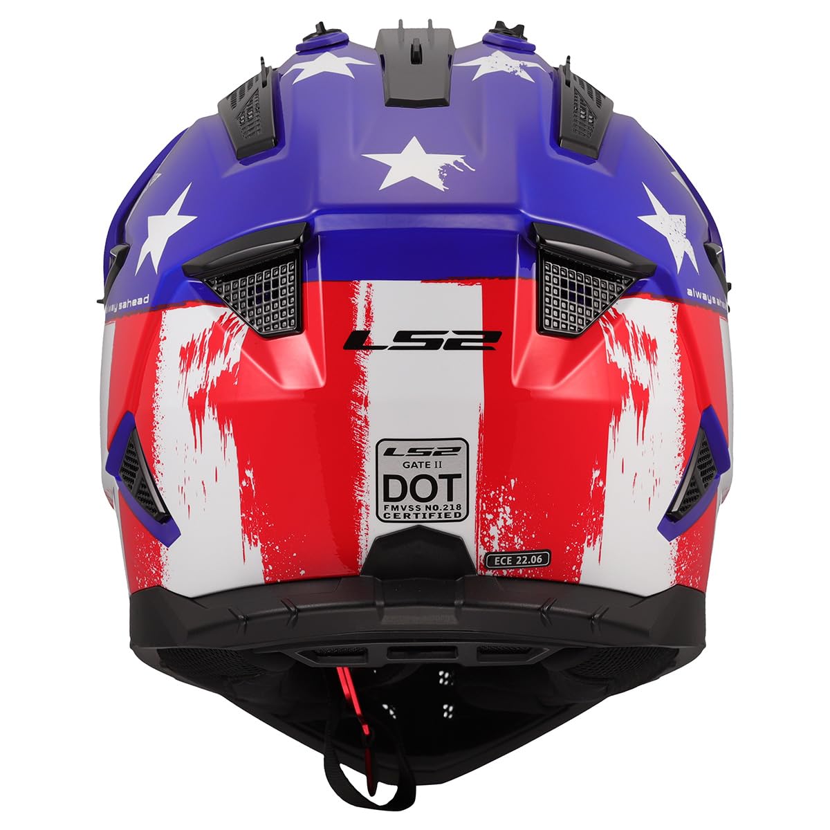 LS2 Helmets Gate II Full Face MX Motorcycle Helmet (Gloss Battle Scar ...