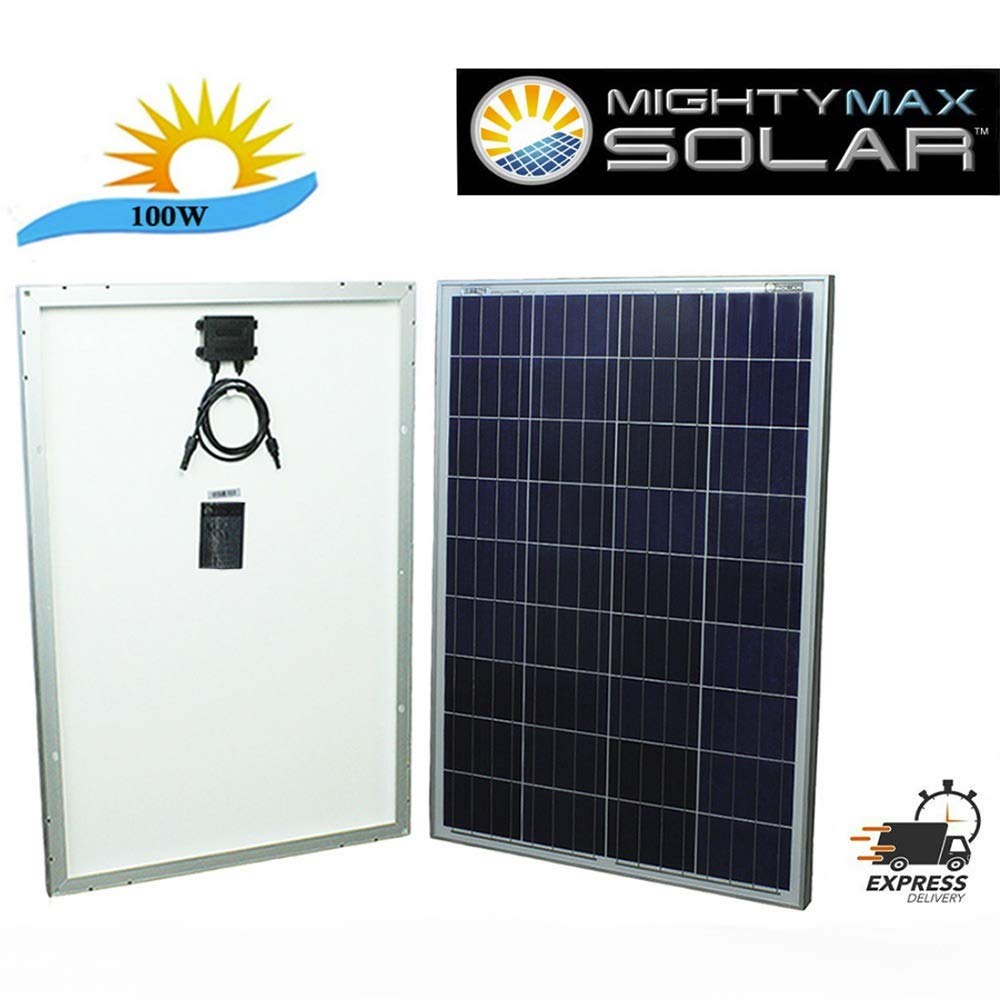 Mighty Max Battery 100 Watts 100W Solar Panel 12V - 18V Poly Off Grid ...