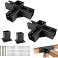 Amazon.com: Pergola Gazebo Brackets Kit Nopwer - 4-Way Right Angle ...