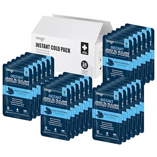 NEWGO Instant Cold Packs for Injuries (4.7”x 7”) – Set of 24 Disposable ...