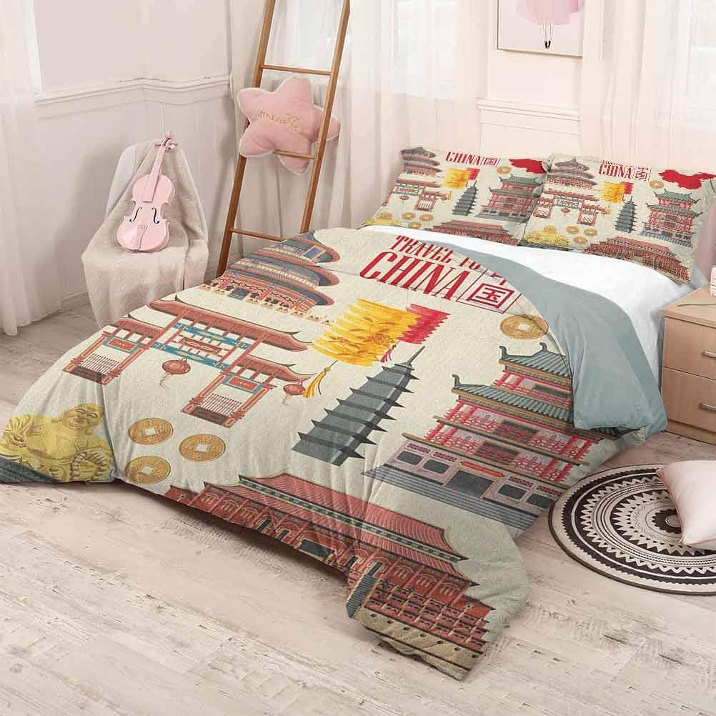 Amazon.com: prunushome Ancient China Duvet Cover Quilt Set Vintage ...