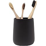 Amazon.com: Matte Black Toothbrush Holder for Bathroom,Tooth Brushing ...