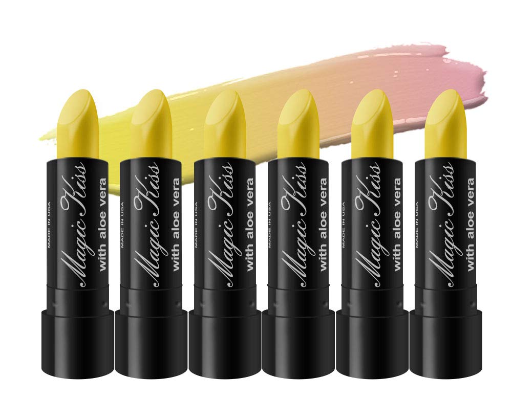 Amazon.com : Magic Kiss Lipstick Set Aloe Vera Color Changing 6 Pack ...