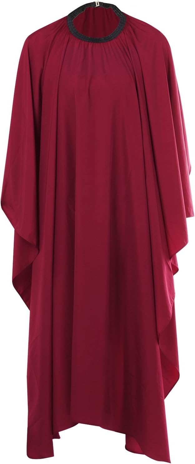 TRIXES Hairdressing Gown Barbers Cape – Red Full Length Cape Unisex ...