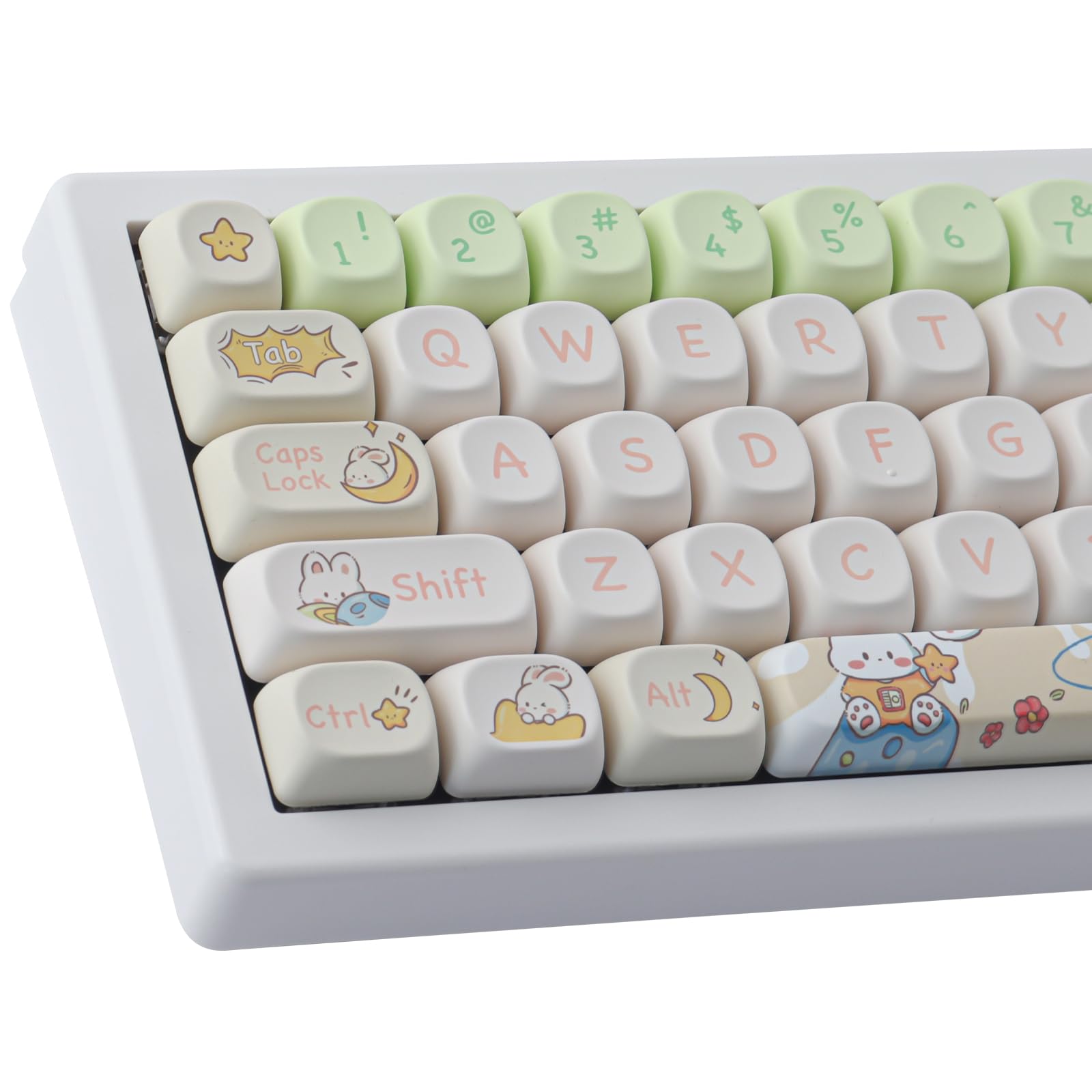 Mua Keycaps 143 Keys PBT Custom Keycaps Rabbit Cute Keycaps Set MOA ...