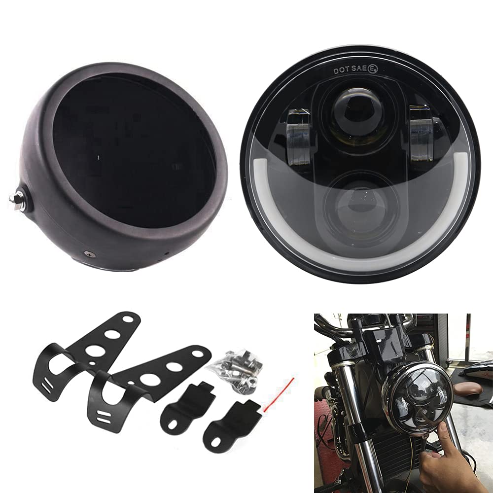 Mua JIAHER Motorcycle Headlight, Universal 5.75 Inch LED Headlight ...