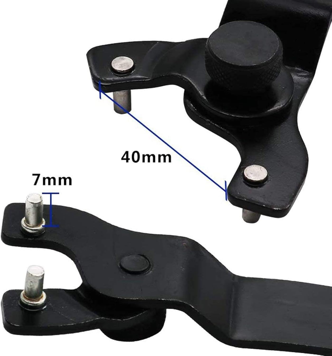 2PCS Adjustable Pin Spanner Grinder Lock-Nut Wrench Home Wrenches ...