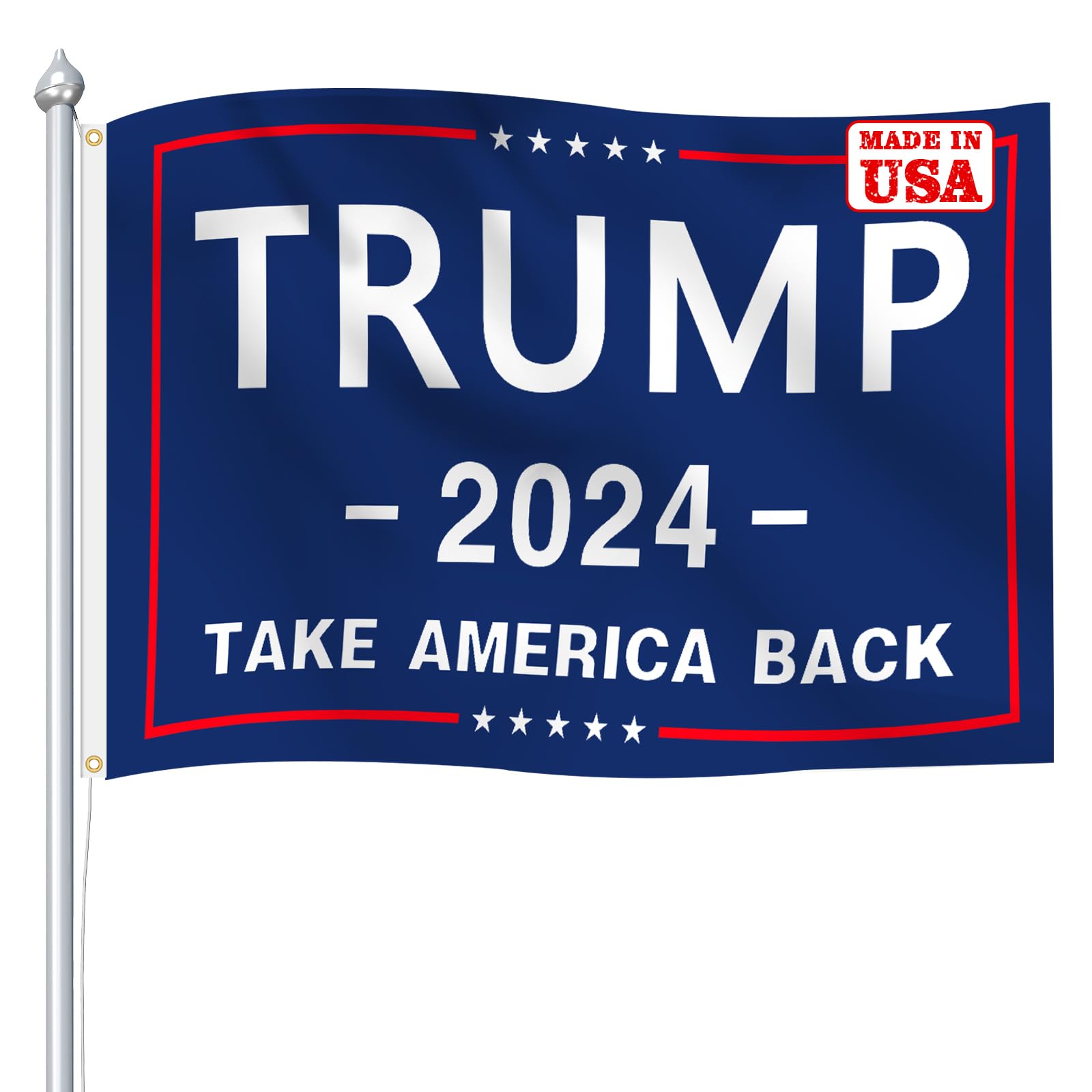 Trump 2024 Flag 3x5 Take America Back, Polyester Flags Banners for ...