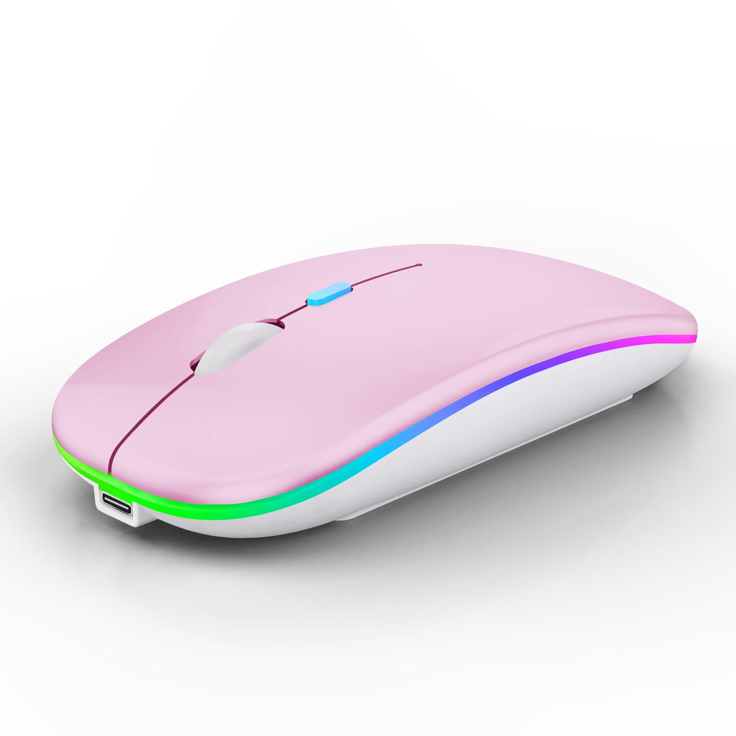 WREANU Wireless Bluetooth Mouse Rechargeable Laptop Mice with LED ...