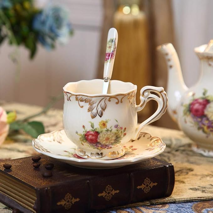 Amazon.de: Europäische Kaffeetasse Set einfache Haushaltstasse mit ...