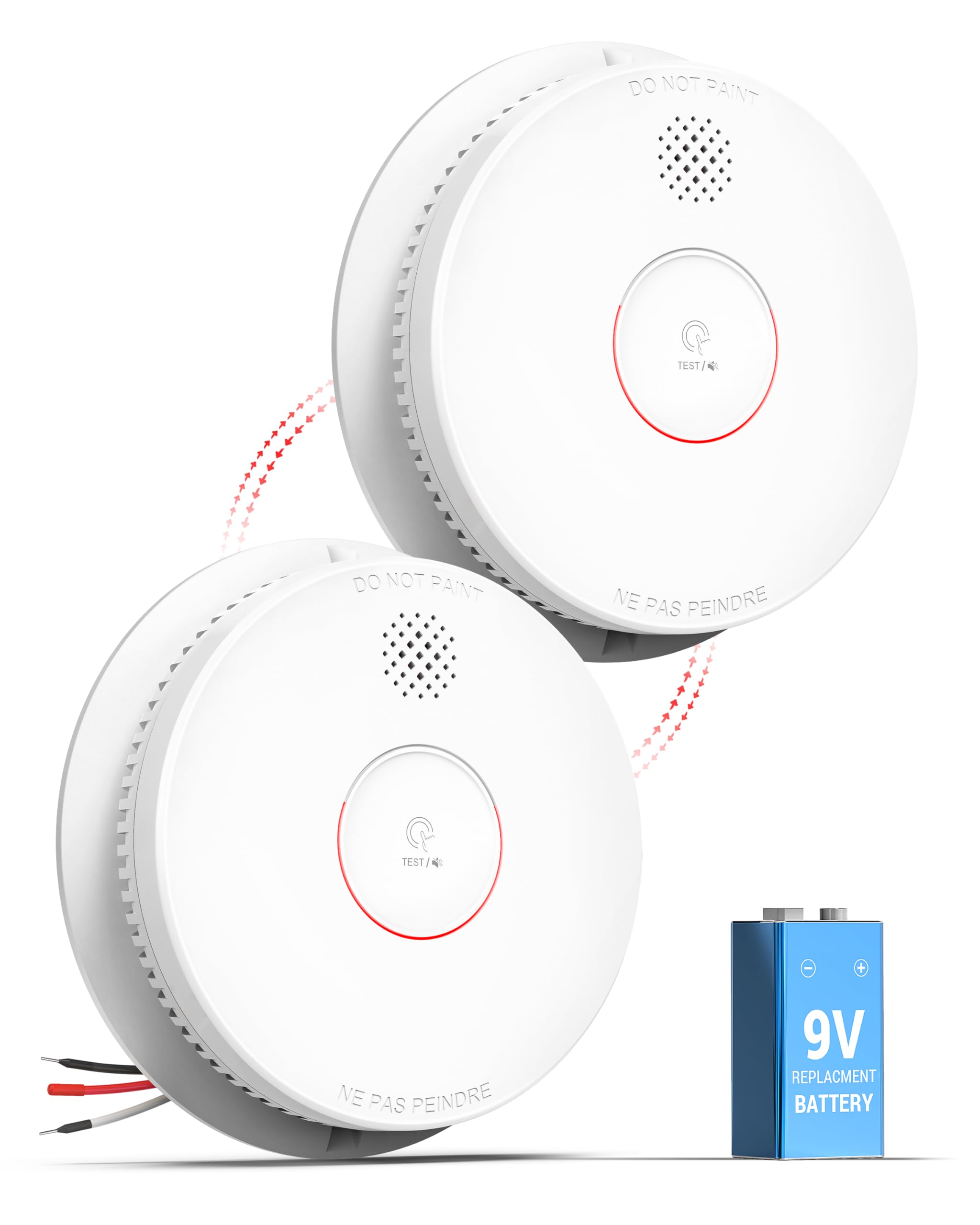 Siterwell Detector, Hardwired Interconnected Smoke Detector ...