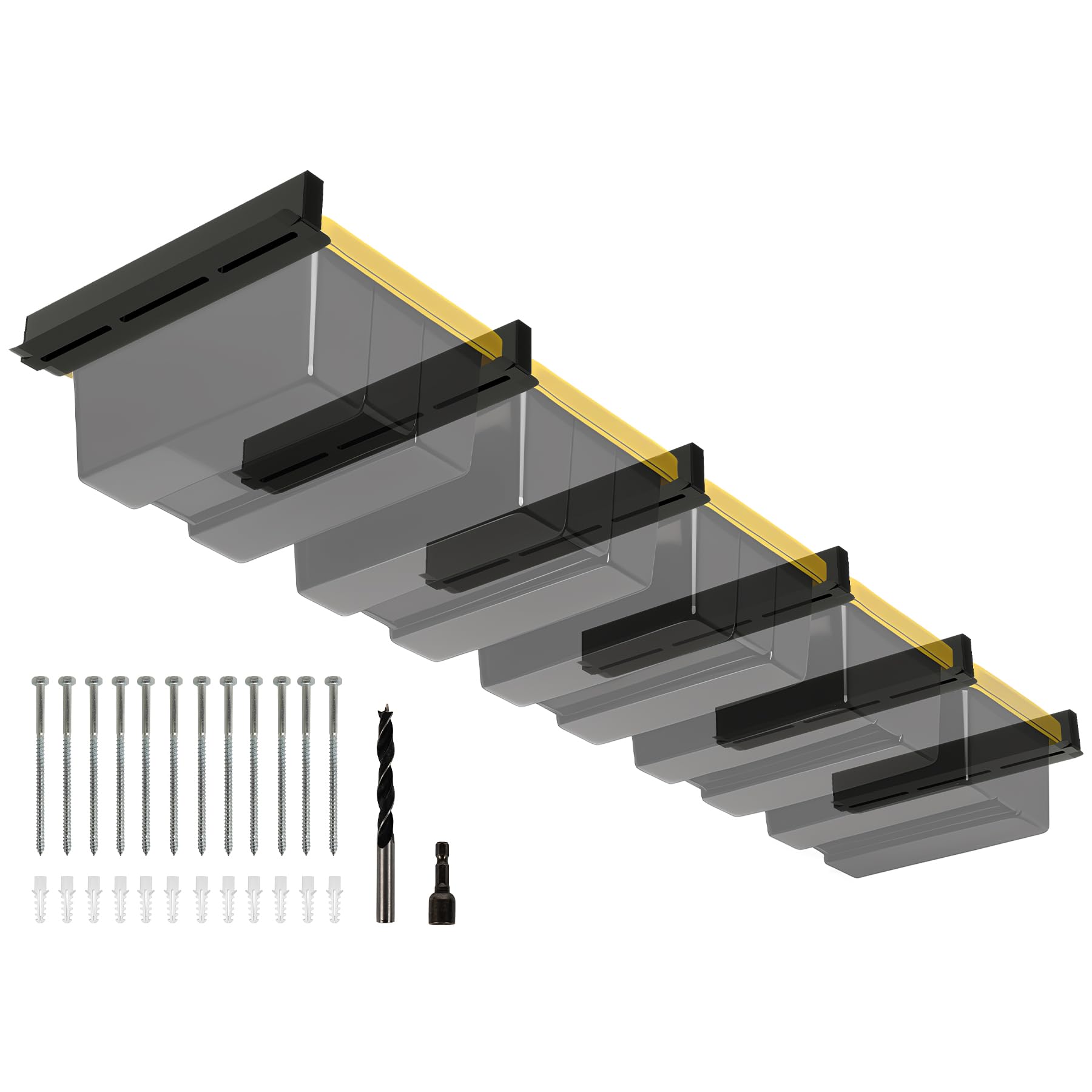 Eastrexon 5-bin Overhead Garage Storage Rack, Heavy Duty Ceiling ...