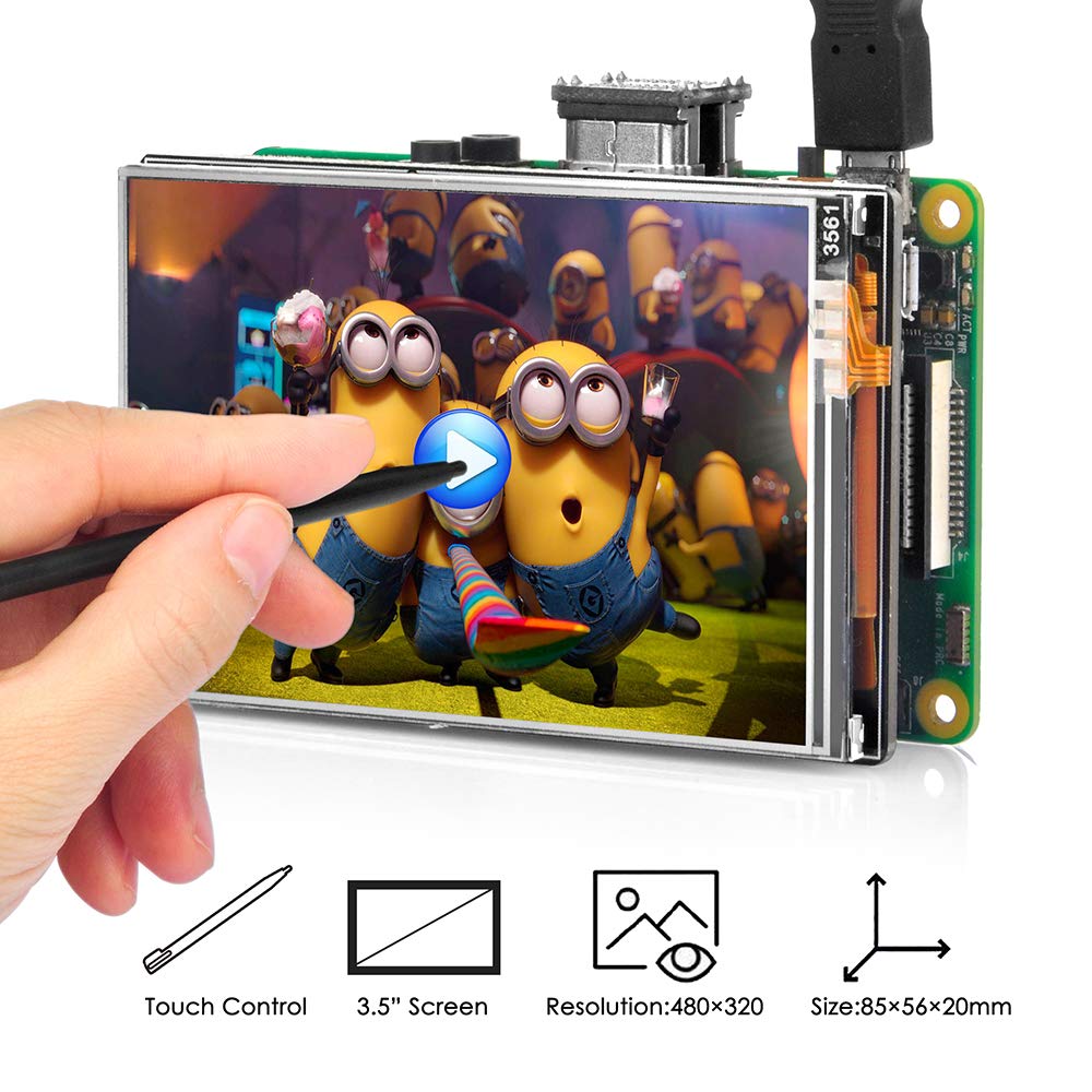 OSOYOO Touchscreen LCD-Monitor HDMI Display 3,5" Zoll TFT-Audioausgang ...