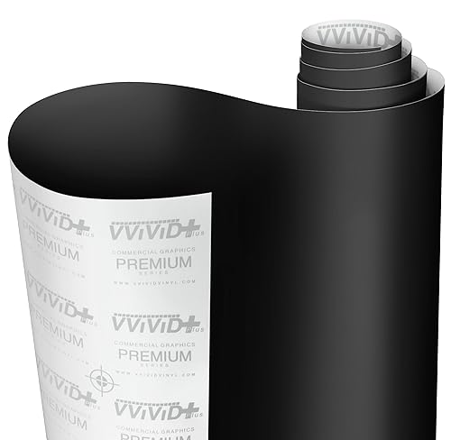 VViViD Black Matte Car Wrap Vinyl Roll with Air Release 3MIL-VViViD8 (0 ...