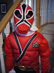 Amazon.com: Boys Classic Muscle Red Power Ranger Samurai Costume: Clothing