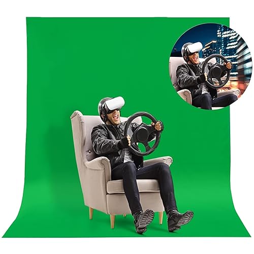 CPLIRIS 10x12ft Large Green Screen Backdrop for Photography, Chromakey ...
