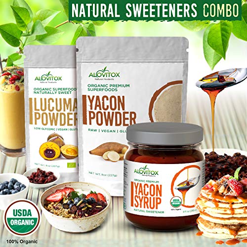 Buy Yacon Kit - , Root Powder, and Slices - Natural Sweetener, Pure Raw ...