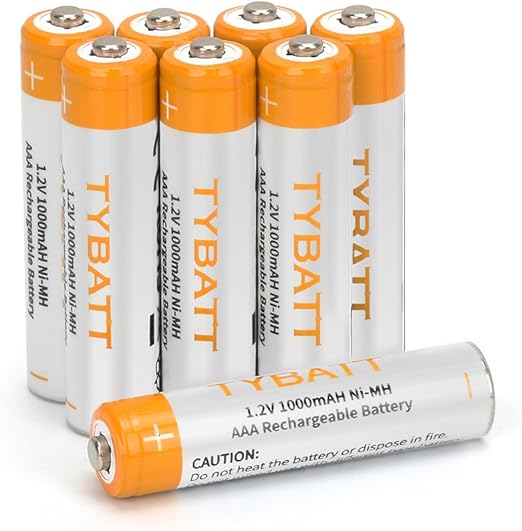 Batterie Ricaricabili AAA Precaricate NI-MH 1000mAh 1.2V Batteria 1200 ...