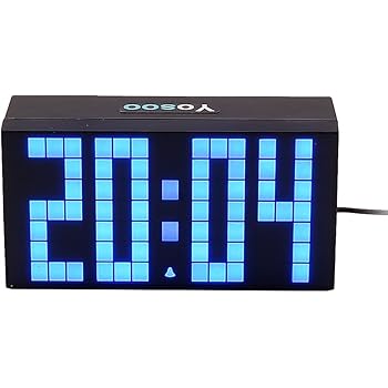Amazon.com: Ivation Big Oversized Digital Blue LED Calendar Clock with ...
