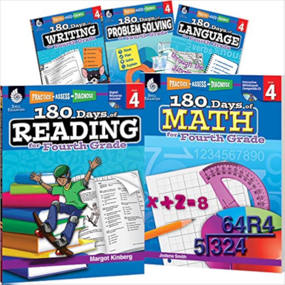 $11/mo - Finance 180 Days of Fourth Grade Practice, 4th Grade Workbook ...