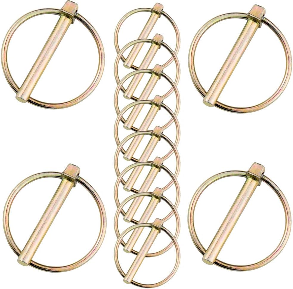 12Pcs Lynch Pin Assortment Kit Heavy Duty Trailer Lock Pin Fastener 3PT ...