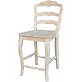 Amazon.com: IC International Concepts Versailles Counter Stool Solid Real Wood, Sturdy Parawood ...