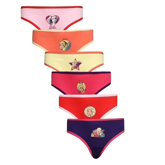 Buy Barbie Printed Red Rose Girls Cotton Panties- Pack Of 6 at Amazon.in