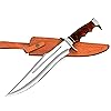 WARIVO KNIFE 17 Inch D2 Large Bowie Knife with Sheath, Fixed Blade ...
