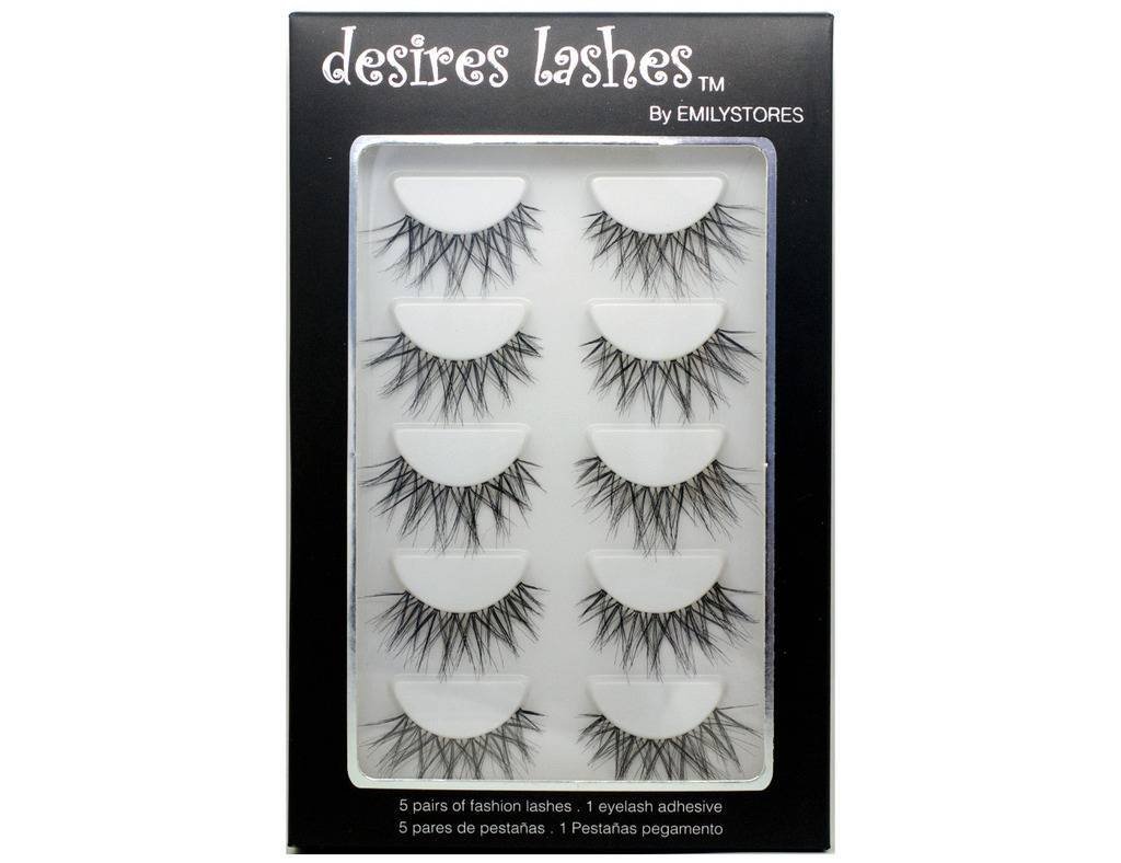 Amazon.com : DESIRES LASHES By EMILYSTORES Natural Strip Eyelashes ...