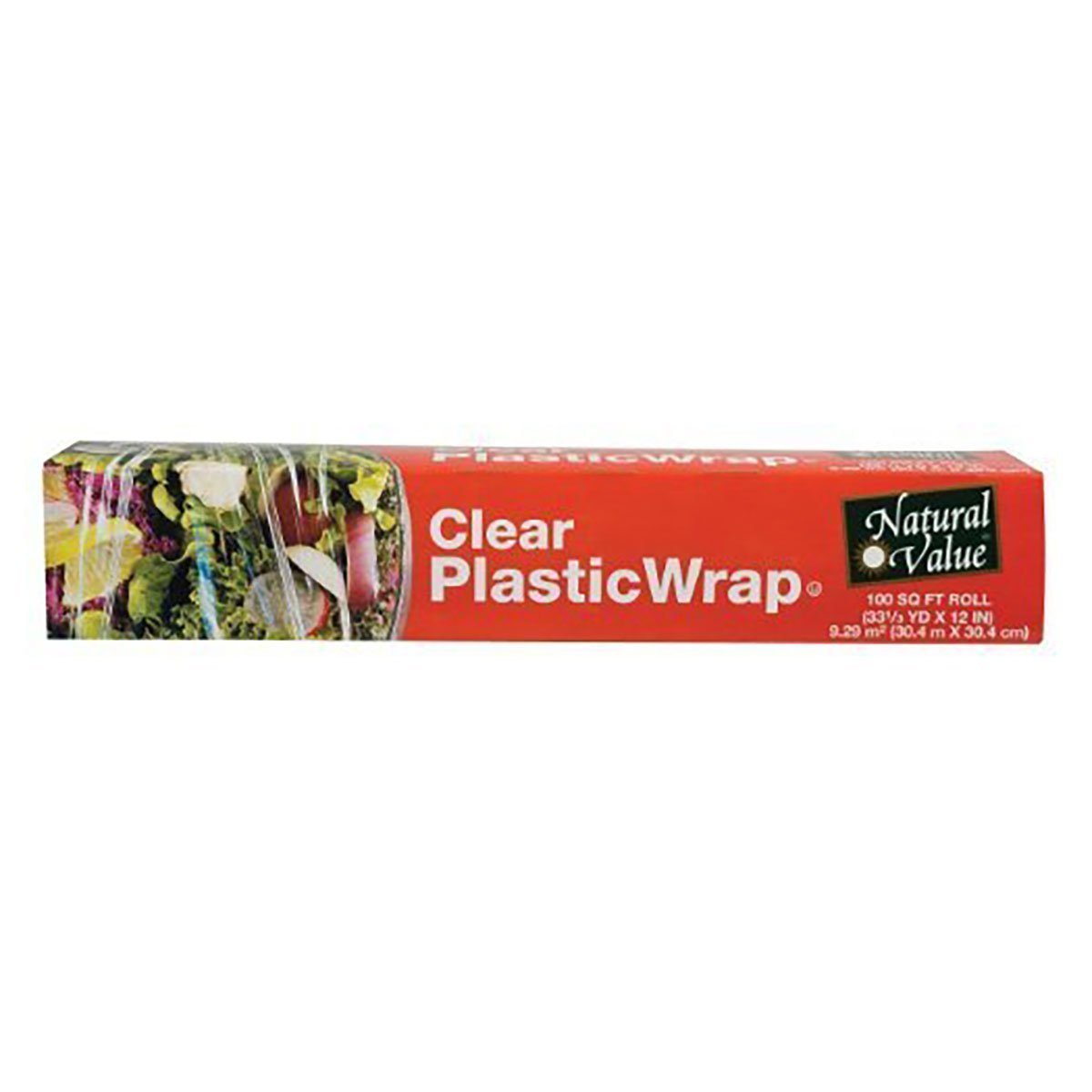Amazon.com: Natural Value Clear Plastic Wrap, 2 1/8 x 2 1/8 x 12 1/4 ...