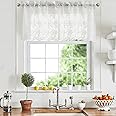 Amazon.com: YJ YANJUN Lace Valances for Windows Ivory Antique Floral ...