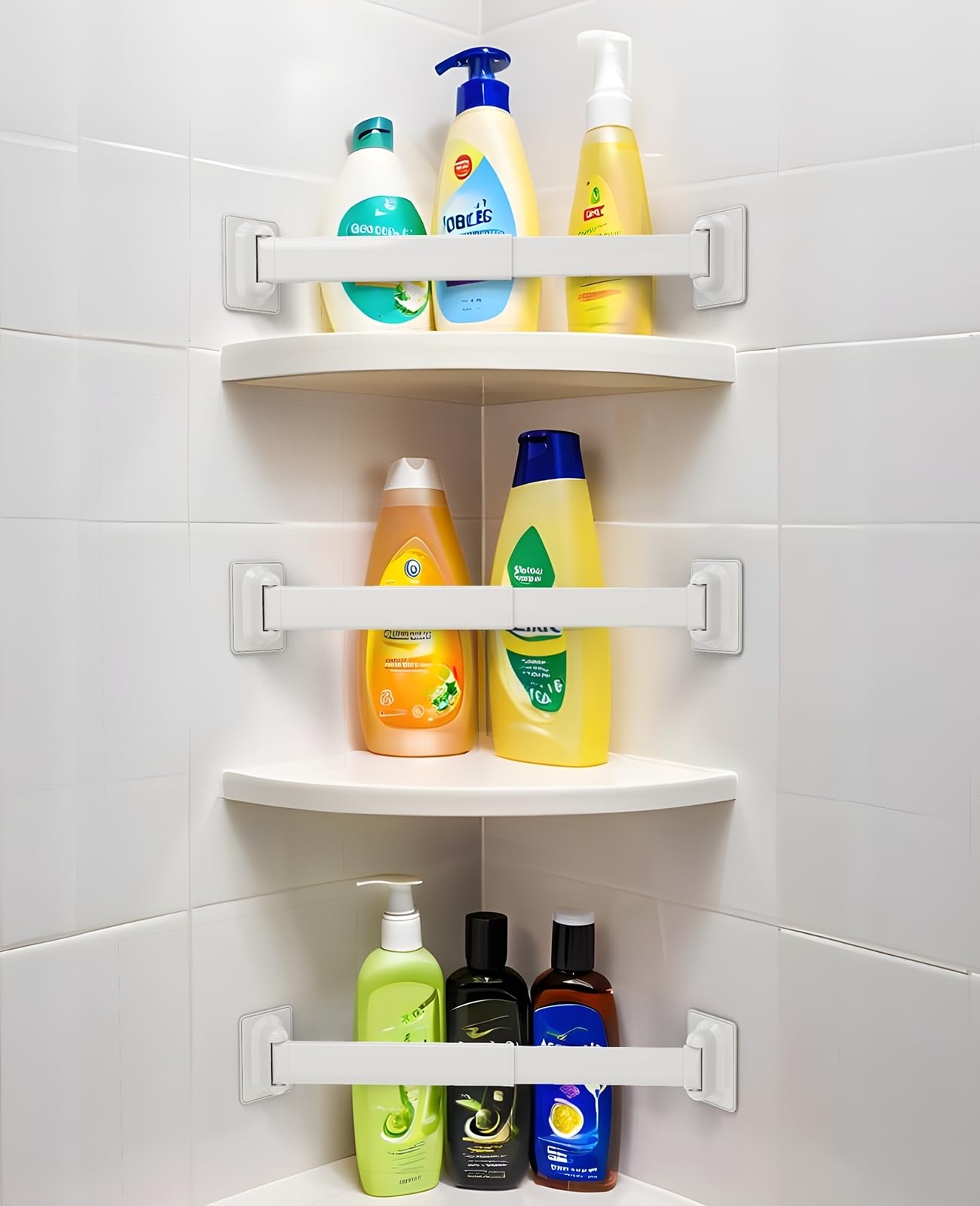 Aluminum RV Camper Shower Corner Storage Bar Shower Caddy for Bathroom ...