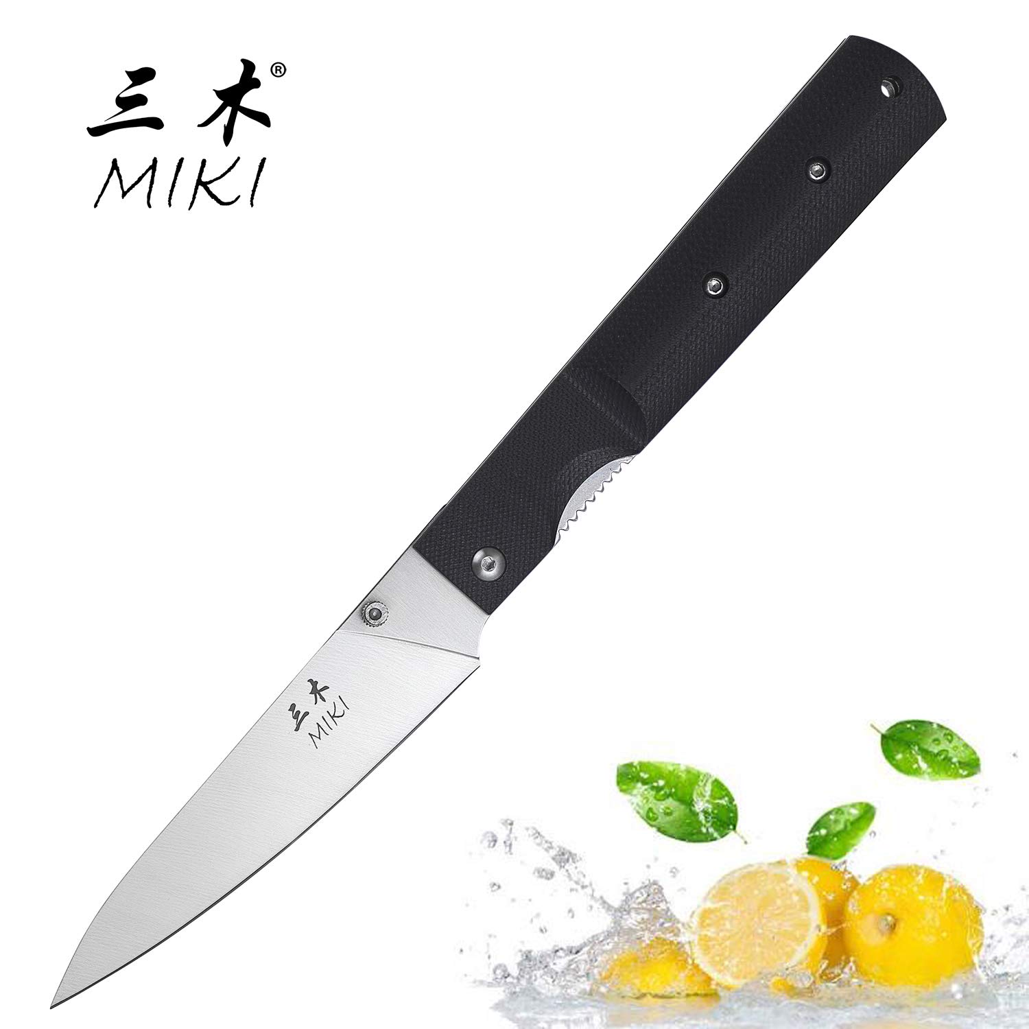 Buy Miki 440A Stainless Steel Blade Japanese Kitchen Chef Folding ...