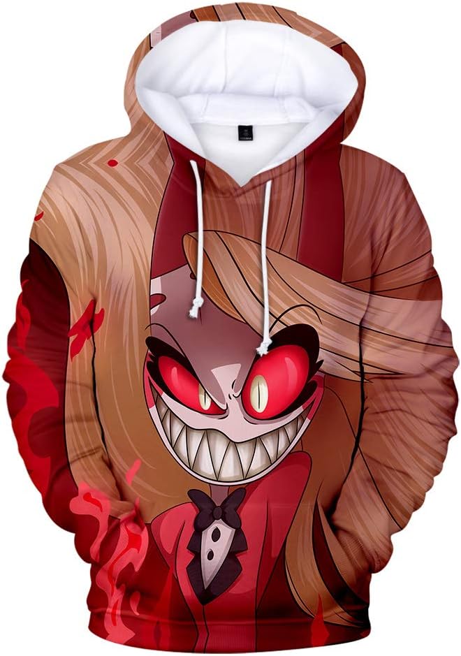 Synona Hazbin Hotel Hoodie Unisex Alastor Angel Dust Charlie Husk 3D ...
