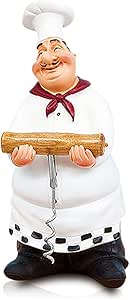 Amazon.com: FishMM Resin Decorative Ornaments,Kitchen Decor,Cook Statue ...