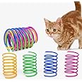 Amazon.com: SFPrime 12 Pack Colorful Elastic Jumping Cat Toy Springs ...