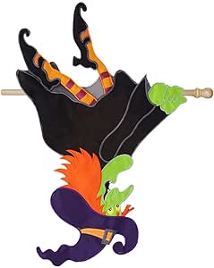Amazon.com : Evergreen Flag Spooky Festive Halloween Witch Flags for ...