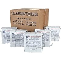 SOS Food Labs Rations Emergency 3600 Calorie Food Bar - 3 Day / 72 Hour Package with 5 Year ...