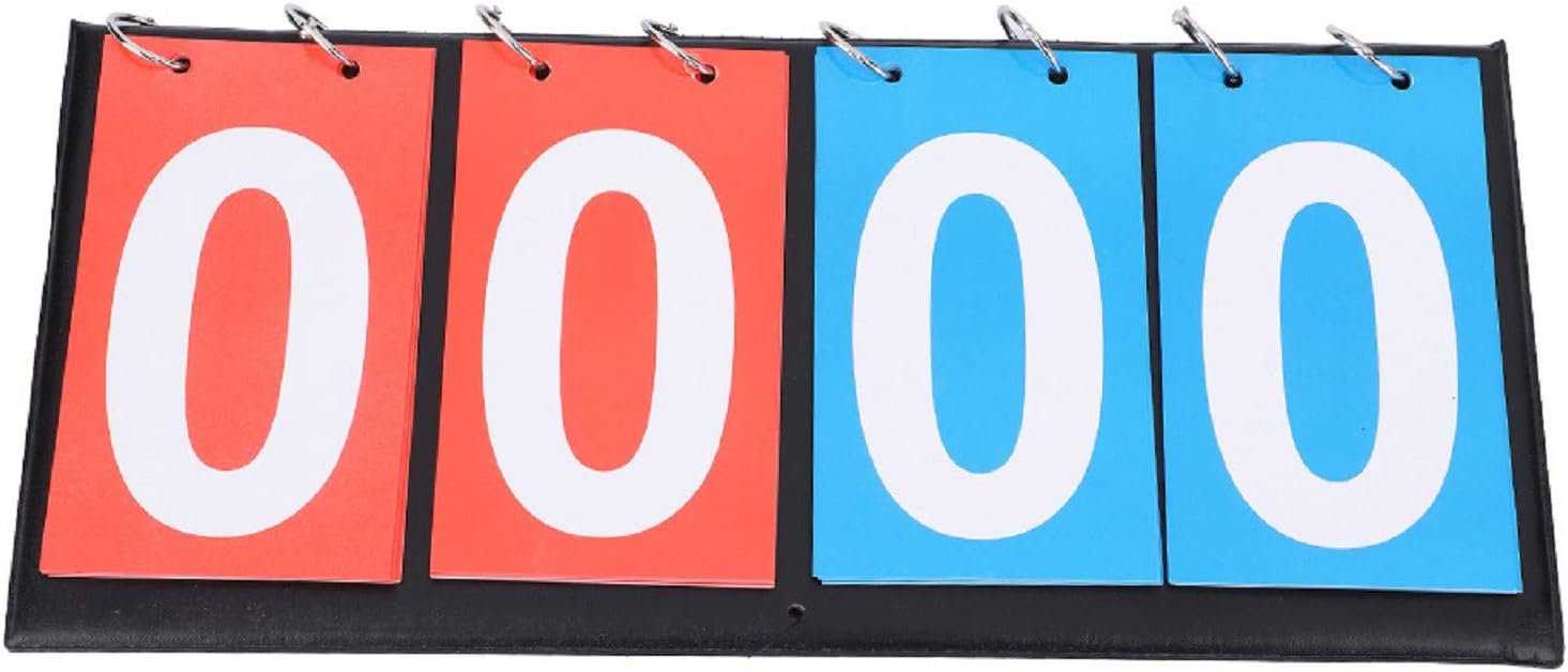 Wallfire Sports Scoreboard, Portable 4 Digits Waterproof Tabletop Flip ...