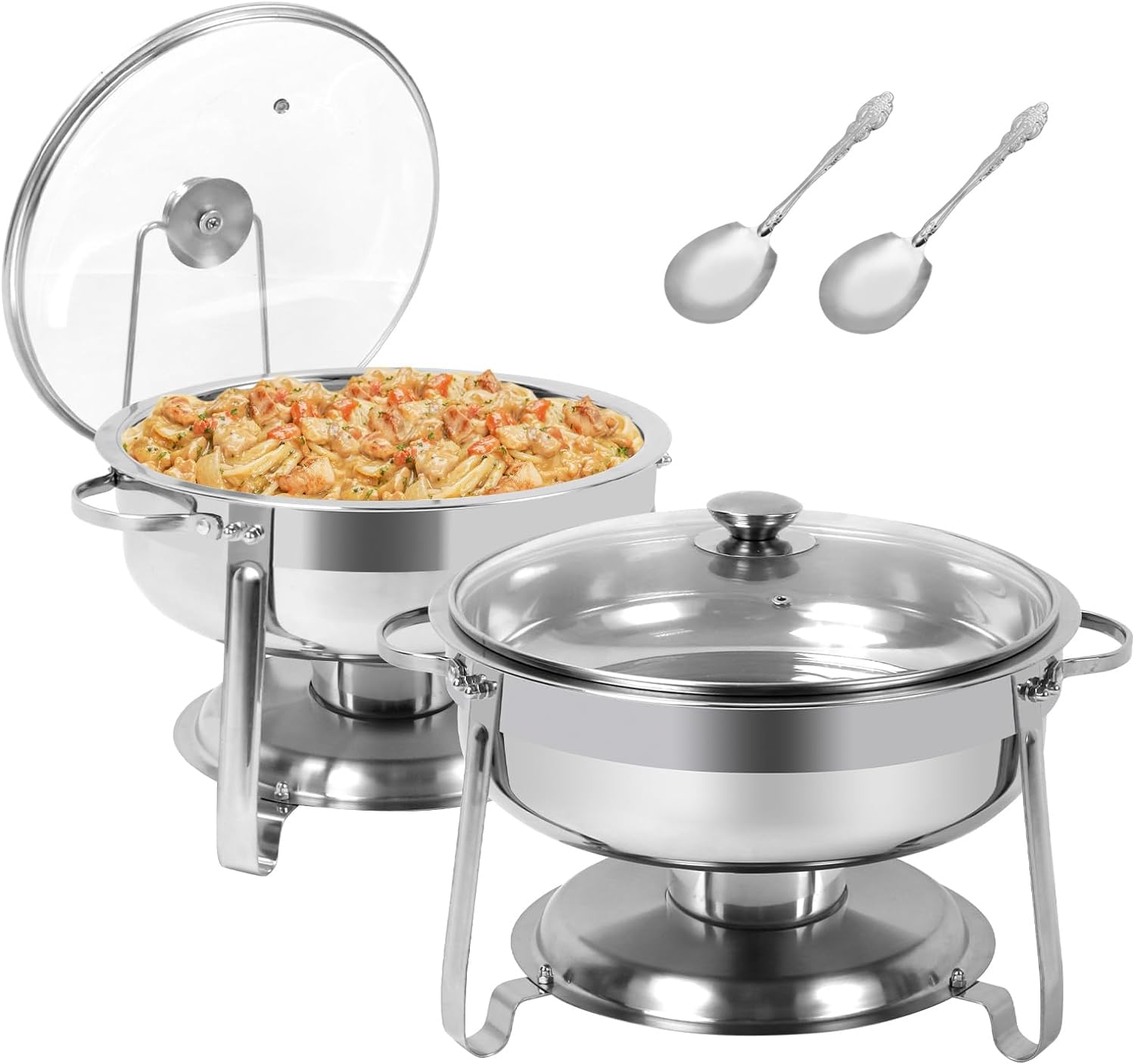Mua Fulgutonit Chafing Dish Buffet Set 2 Pack, 4 QT Stainless Steel ...