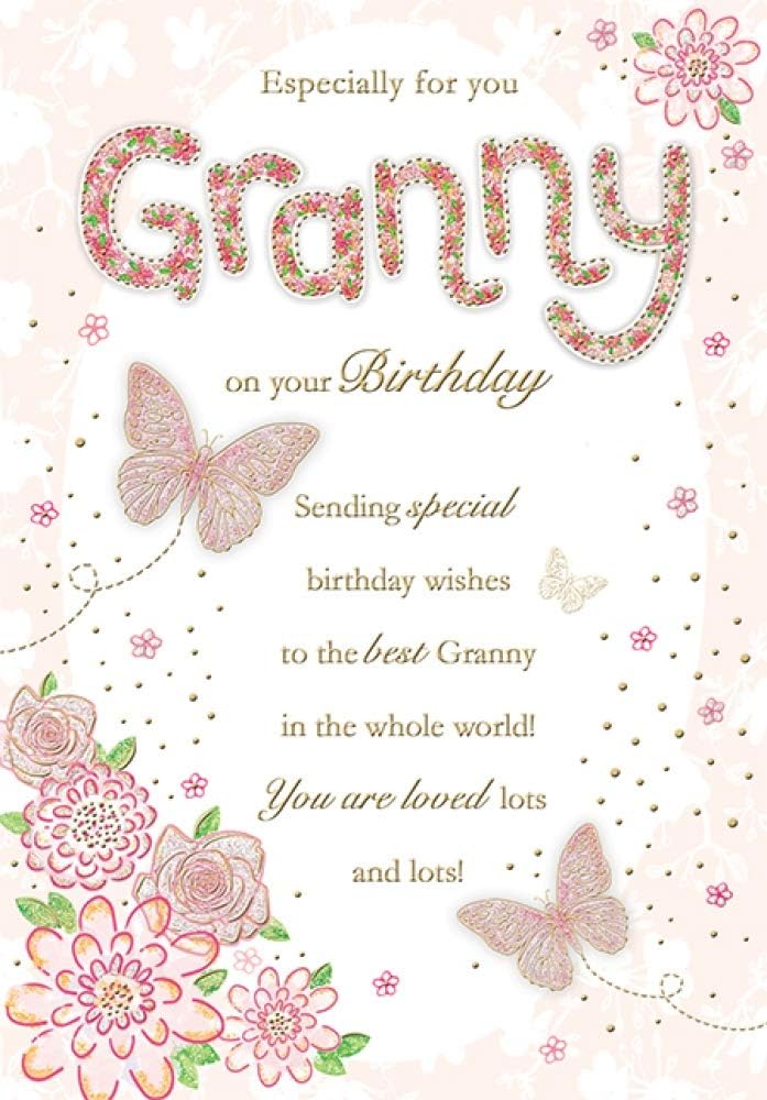 Traditional Birthday Card Granny – 7 x 5 inches – Piccadilly Greetings ...