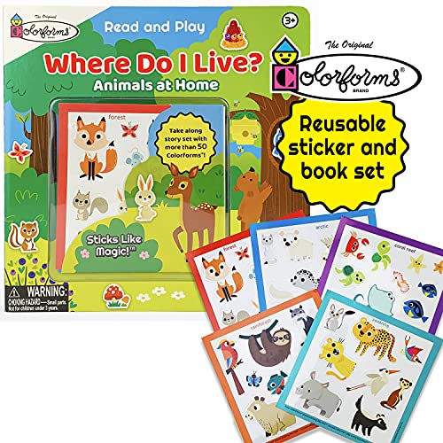Colorforms Where Do I Live? Forest Animals - Reusable Sticker Activity ...