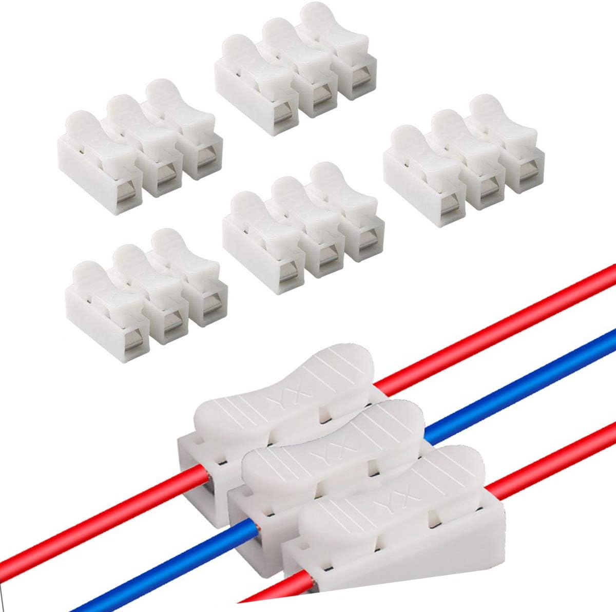 4 Styles Spring Wire Connector Screw Terminal Barrier Block CH2 CH3 ...