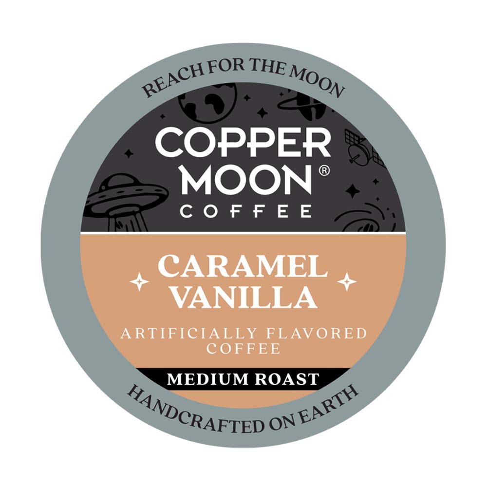 Amazon.com : Copper Moon Caramel Vanilla Blend, Medium Roast Coffee ...