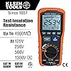 Klein Tools ET600 Multimeter, Megohmmeter Insulation Tester, 4000 Ohms ...