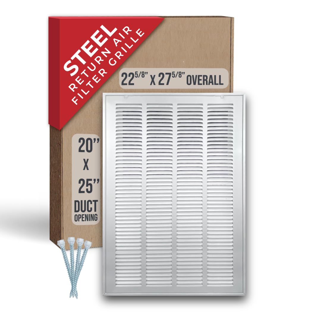 Fits 20x25 Duct Opening | Steel Return Air Filter Grille by Handua ...