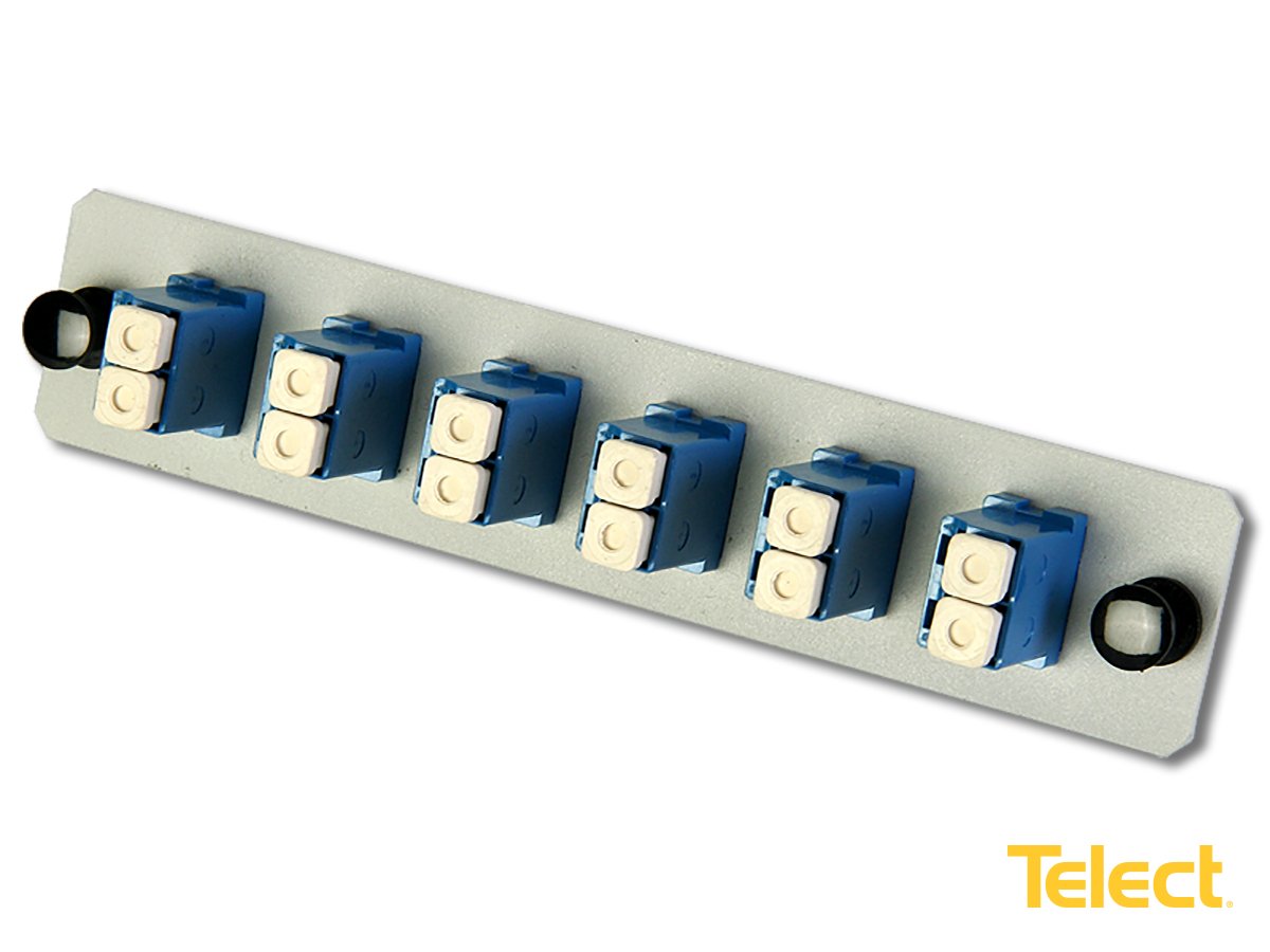 Amazon.com: TELECT LCX Fiber Optic Patch Plate 12 Termination LC/UPC ...