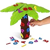 Amazon.com: CHEFAN Felt Letter Tree Freestanding Coconut Tree Alphabet ...