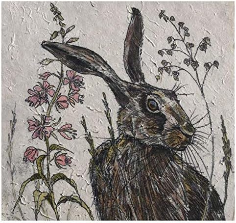Annabel Langrish Hare and Willowherb Design Greetings Card – BigaMart